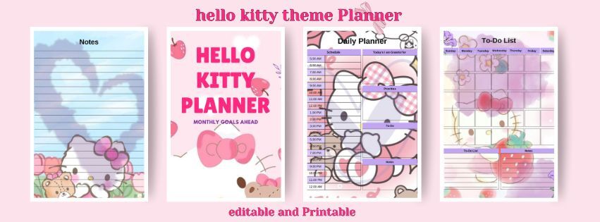 Planner Hello kitty Themed