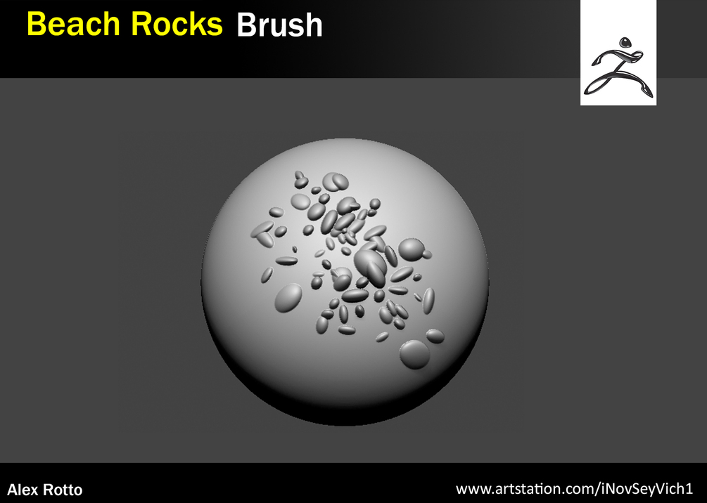 ZBrush - Beach Rocks Brush FREE