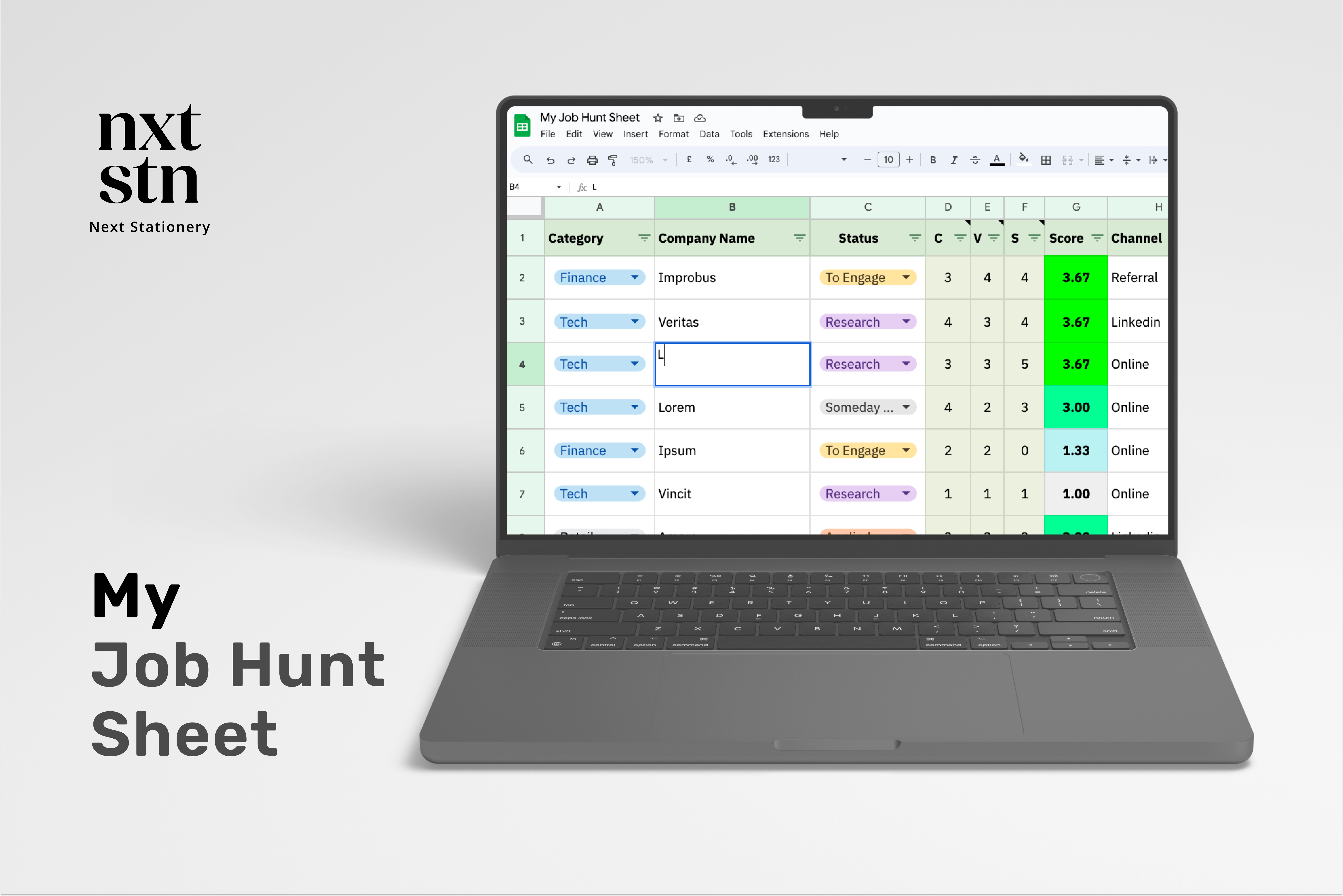 🚀 New Release: "My Job Hunt Sheet" for Google Sheets! 🚀 - Next Stationery