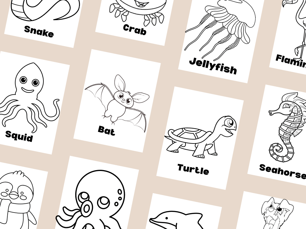 Children learning coloring pages