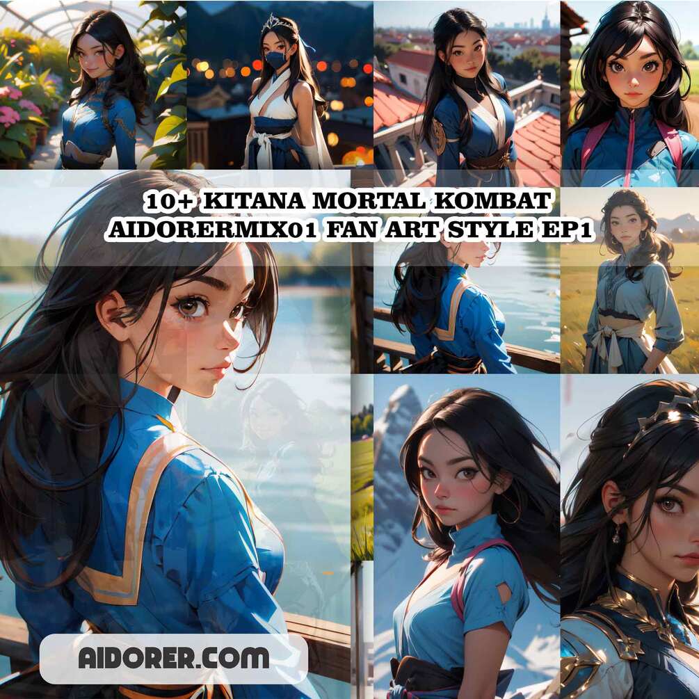 10+ KITANA MORTAL KOMBAT AIDORERMIX01 FAN ART STYLE EP1