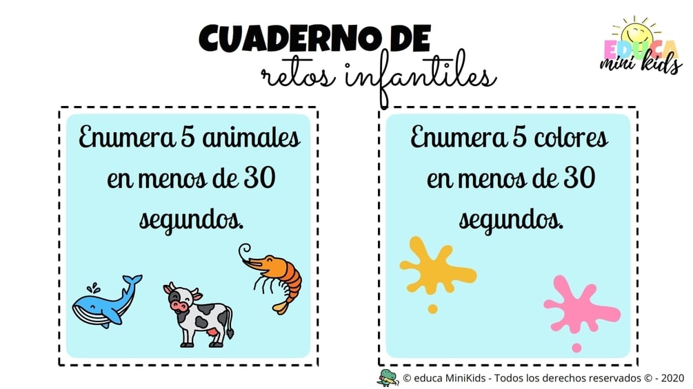 Cuaderno de retos infantiles