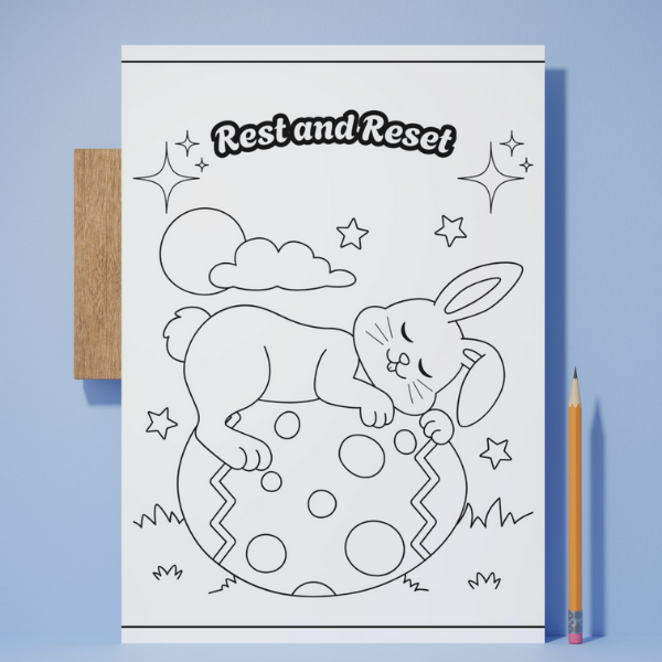 Rest and Reset Coloring Page