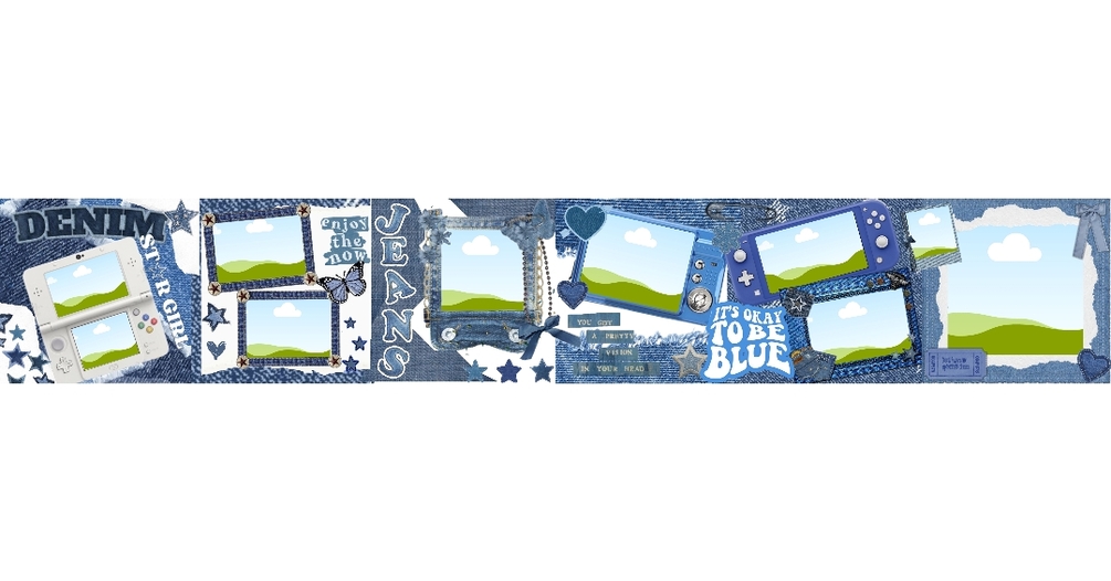 DENIM DIARIES DIGITAL SCRAPBOOK | CANVA TEMPLATE | INSTAGRAM STORY