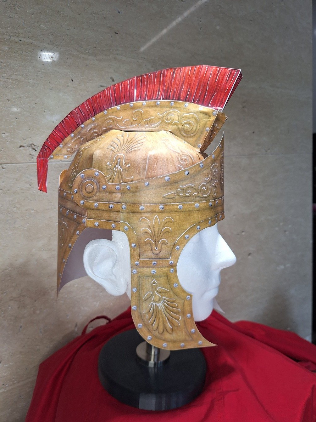 Roman praetorian helmet mask PDF DIY paper template