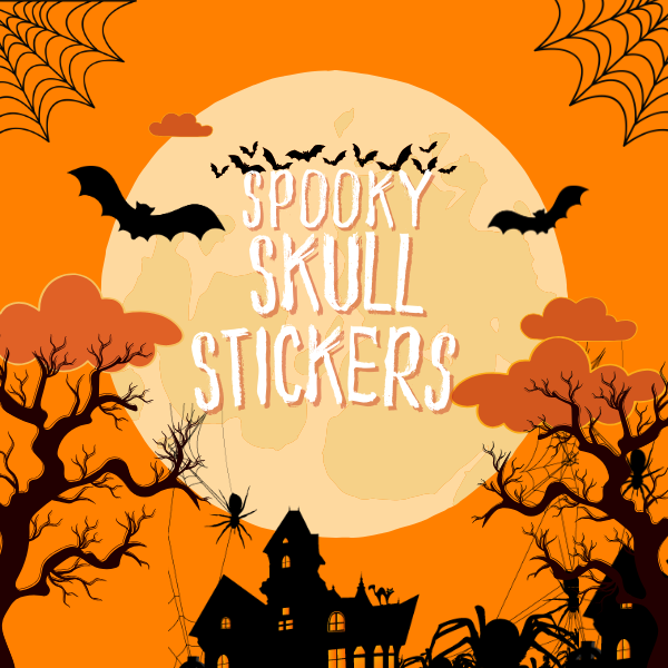 "Spooky Skulls: Funky Halloween Sticker Pack"