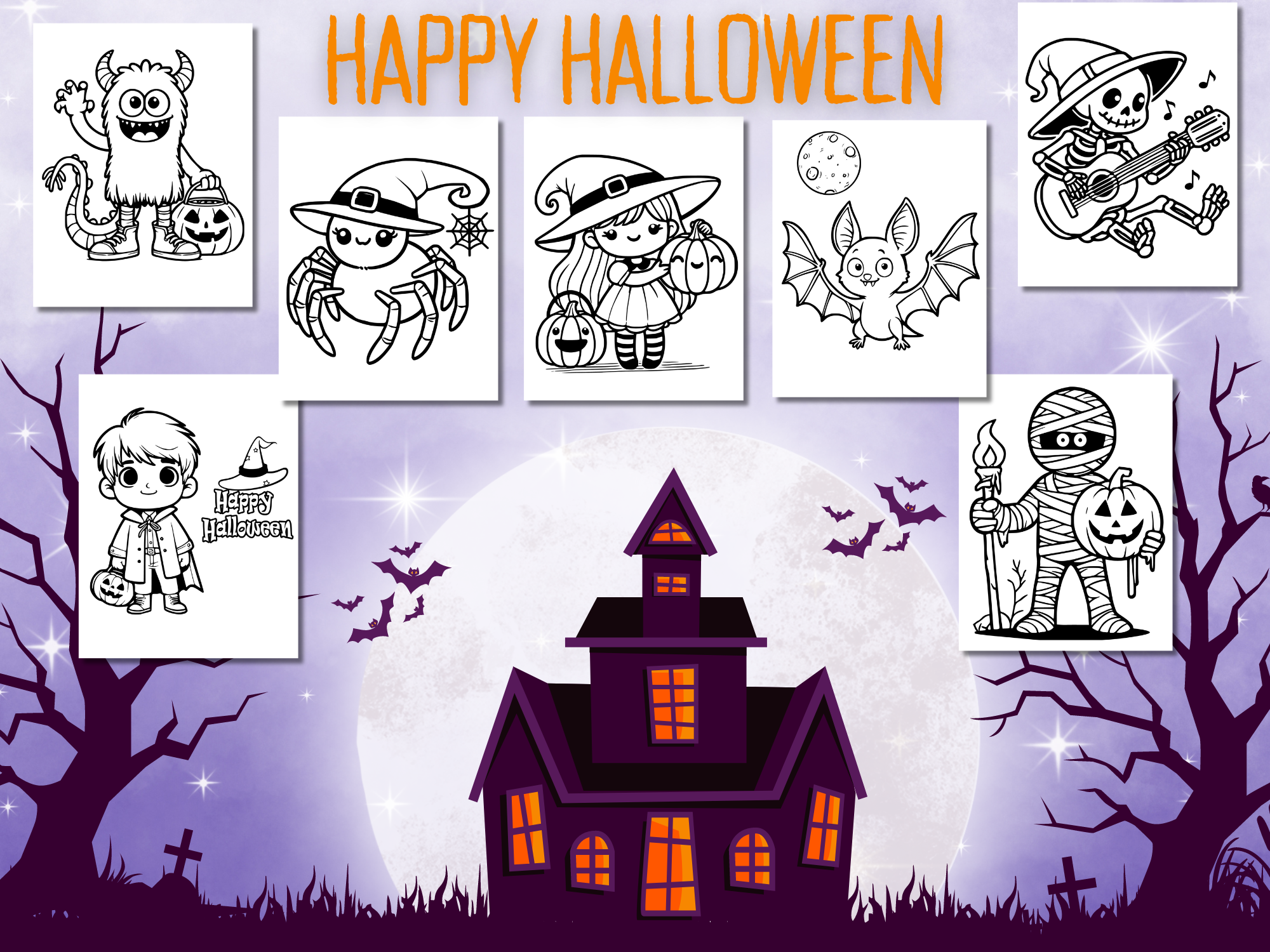 Halloween Coloring Pages for kids