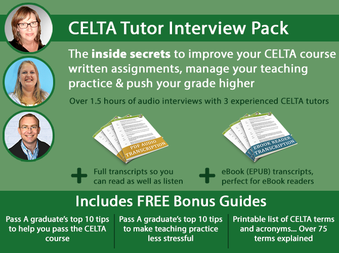 CELTA Tutor Interview Pack - PassTheCELTA.com
