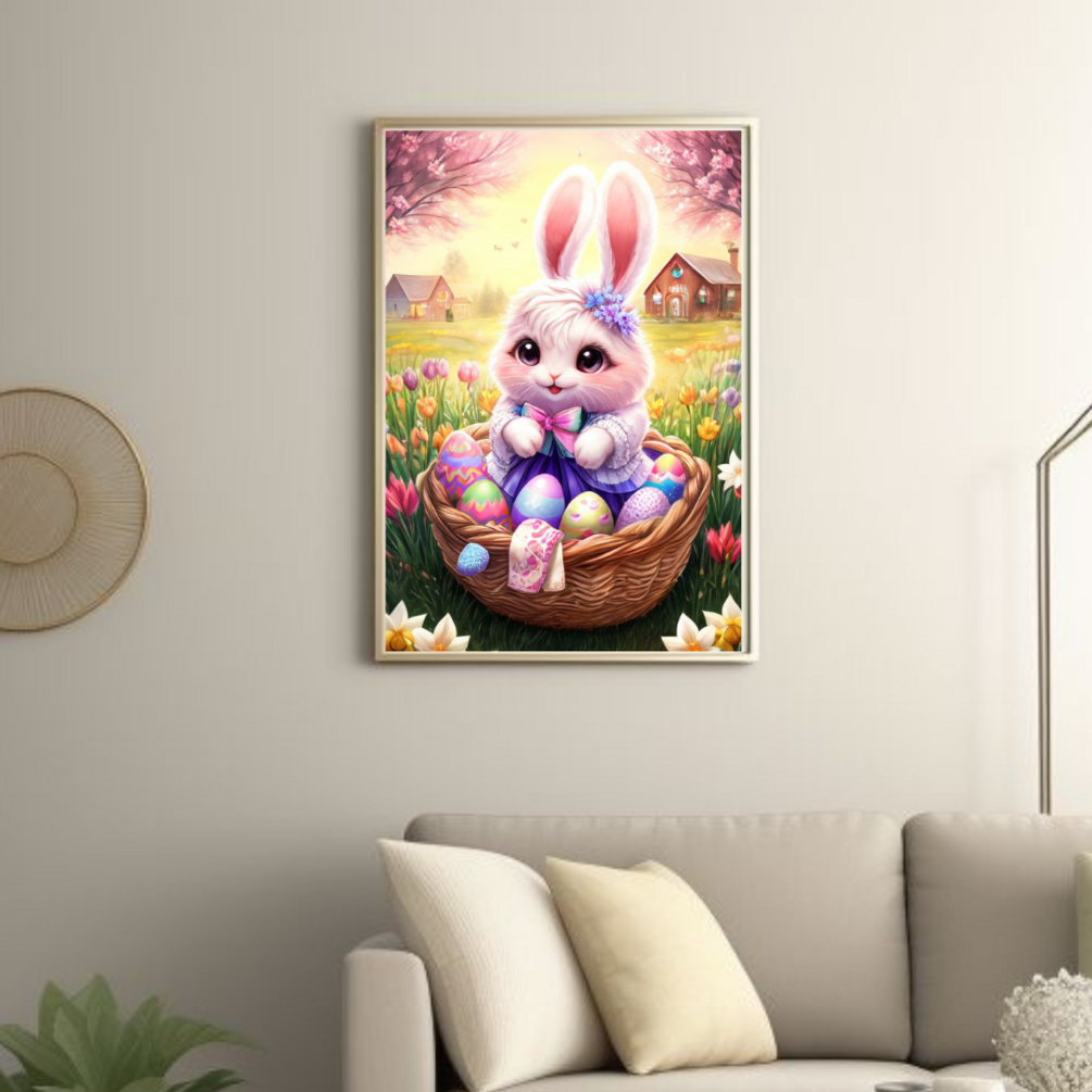 Hop Into Spring!" Easter Digital Art