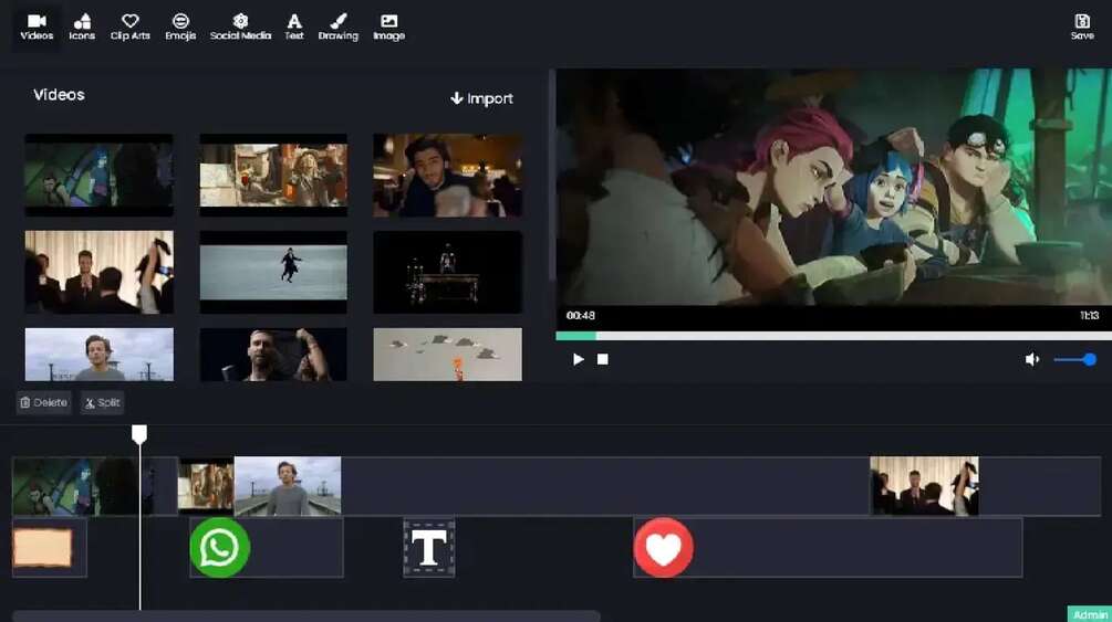 JavaScript Video Editor - Naxotop