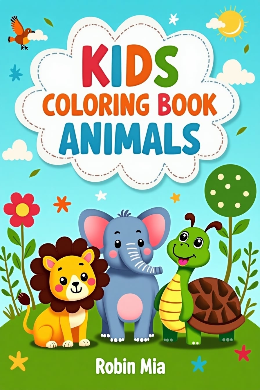 Kids Coloring Book Animals