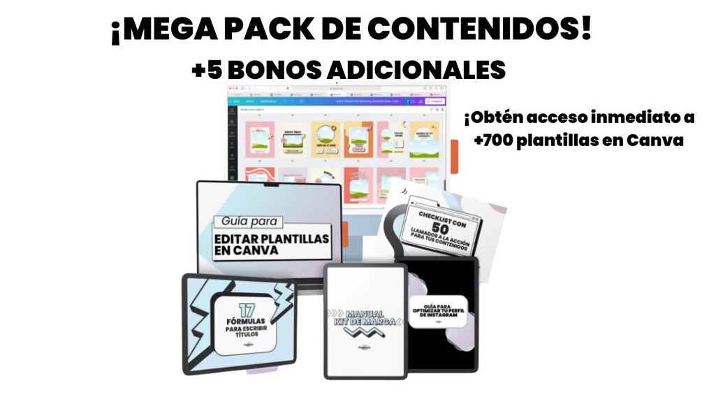 ¡Mega Pack de Contenidos! + 5 Bonos