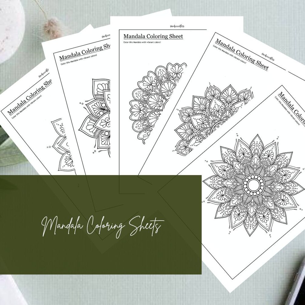 Mandala Coloring Sheets (Set of 20)