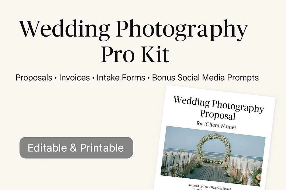 Client-Ready Wedding Photographer Toolkit