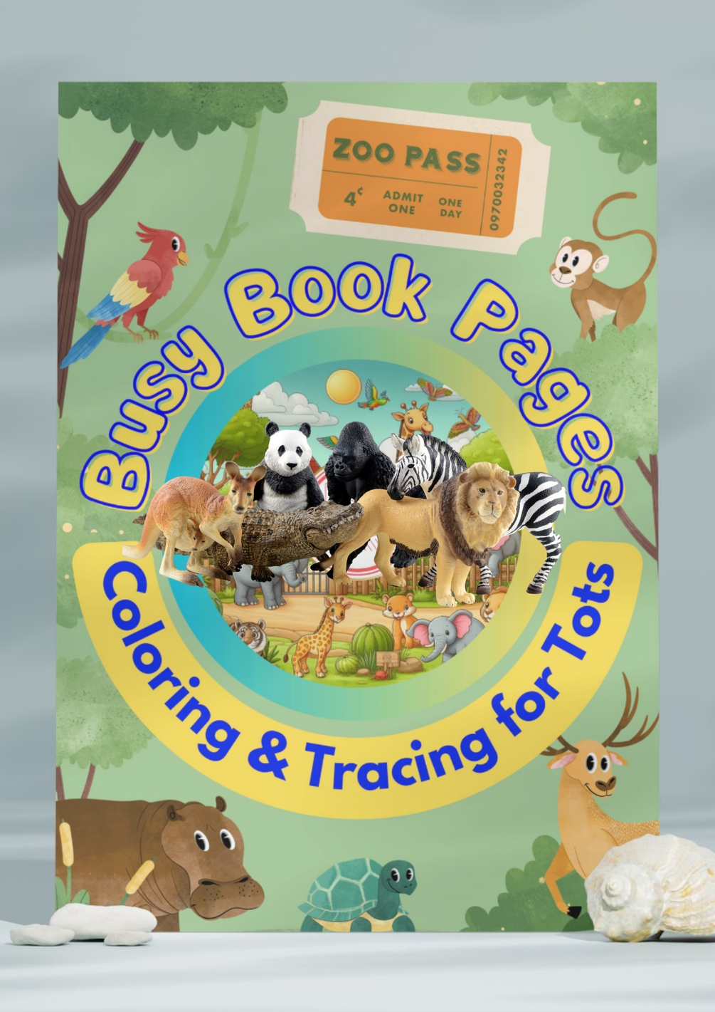 Toddler Zoo Animal Tracing & Coloring Pages Printable | Preschool-age ...