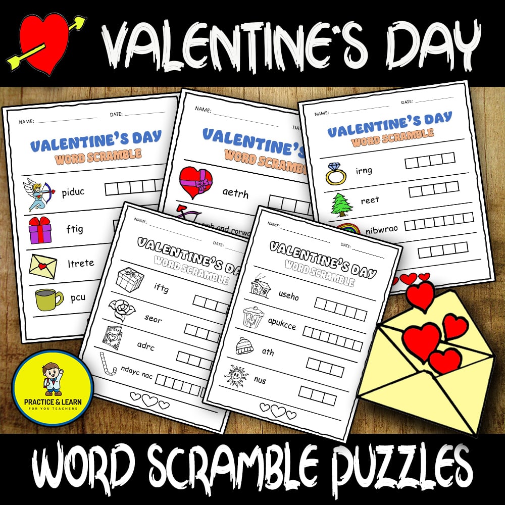 Valentine's Day Activities | VALENTINE'S DAY Word Scramble Puzzle ...