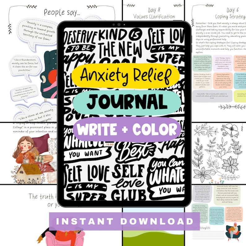 Printable Mental Health Journal with Therapy Prompts