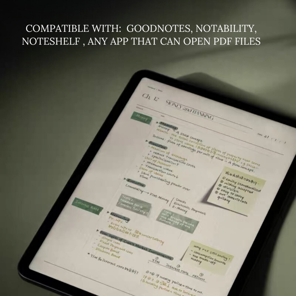 Cornell Notes Template printable | 100 chapters | Horizontal & Vertical ...
