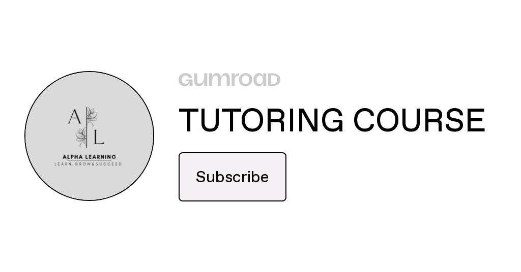 TUTORING COURSE