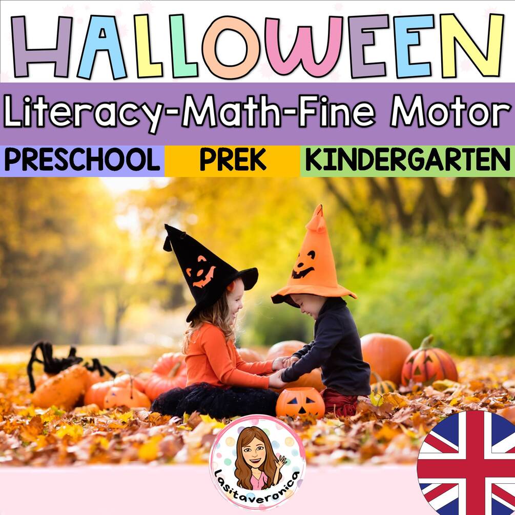 Halloween Bundle. Literacy Math Fine motor ENGLISH / Paquete Halloween ...