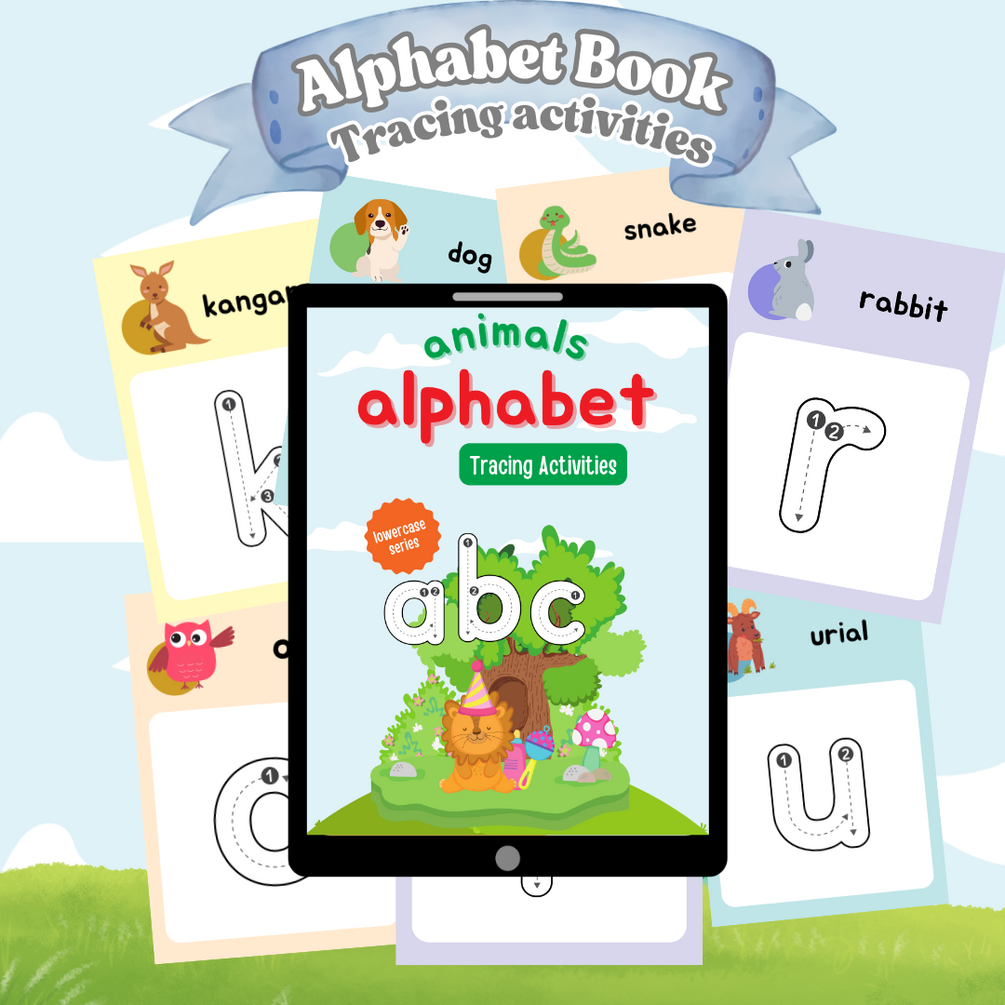 Animals Alphabet Lowercase Tracing Workbook – Fun Learning for Kids!