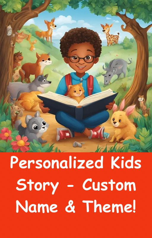 Personalized bedtime story for kids! Custom name and theme!