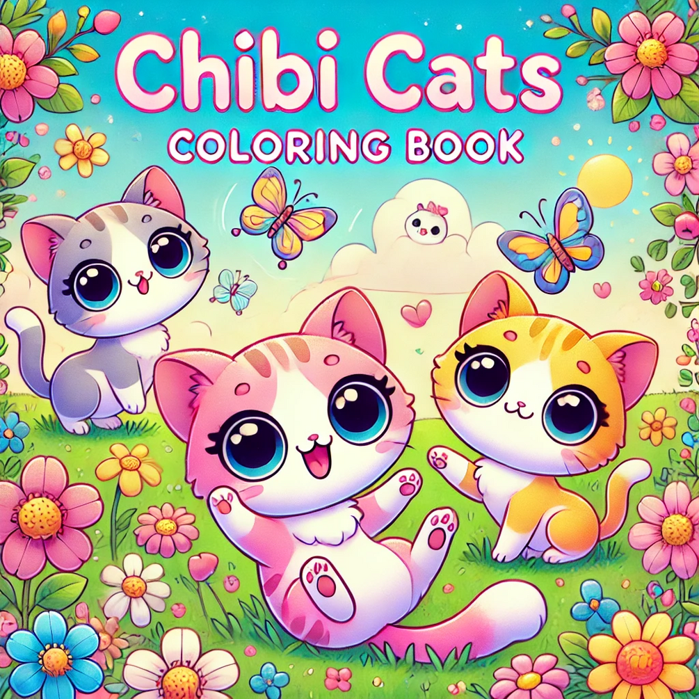 Chibi Cats Coloring Book