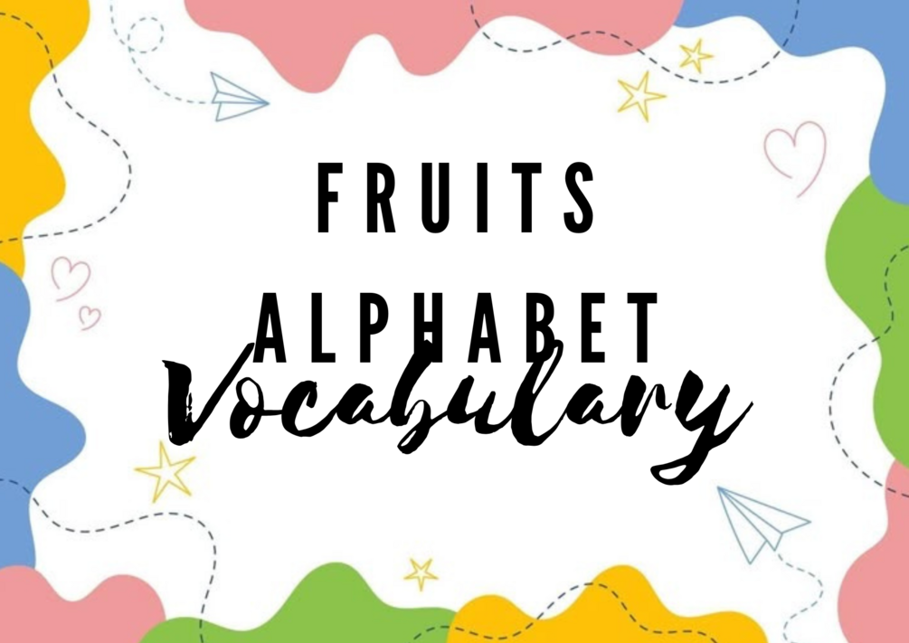 Fruits Alphabet Vocabulary Flashcards