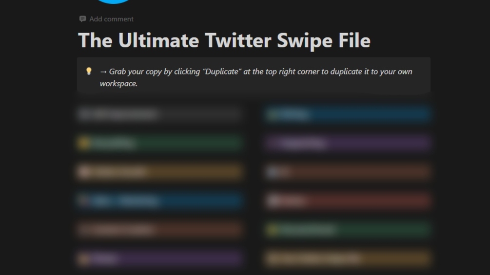The Ultimate Twitter Swipe File