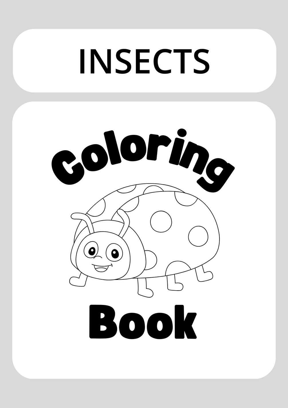 Insects Coloring Book – 7 Fun Printable Pages for Kids