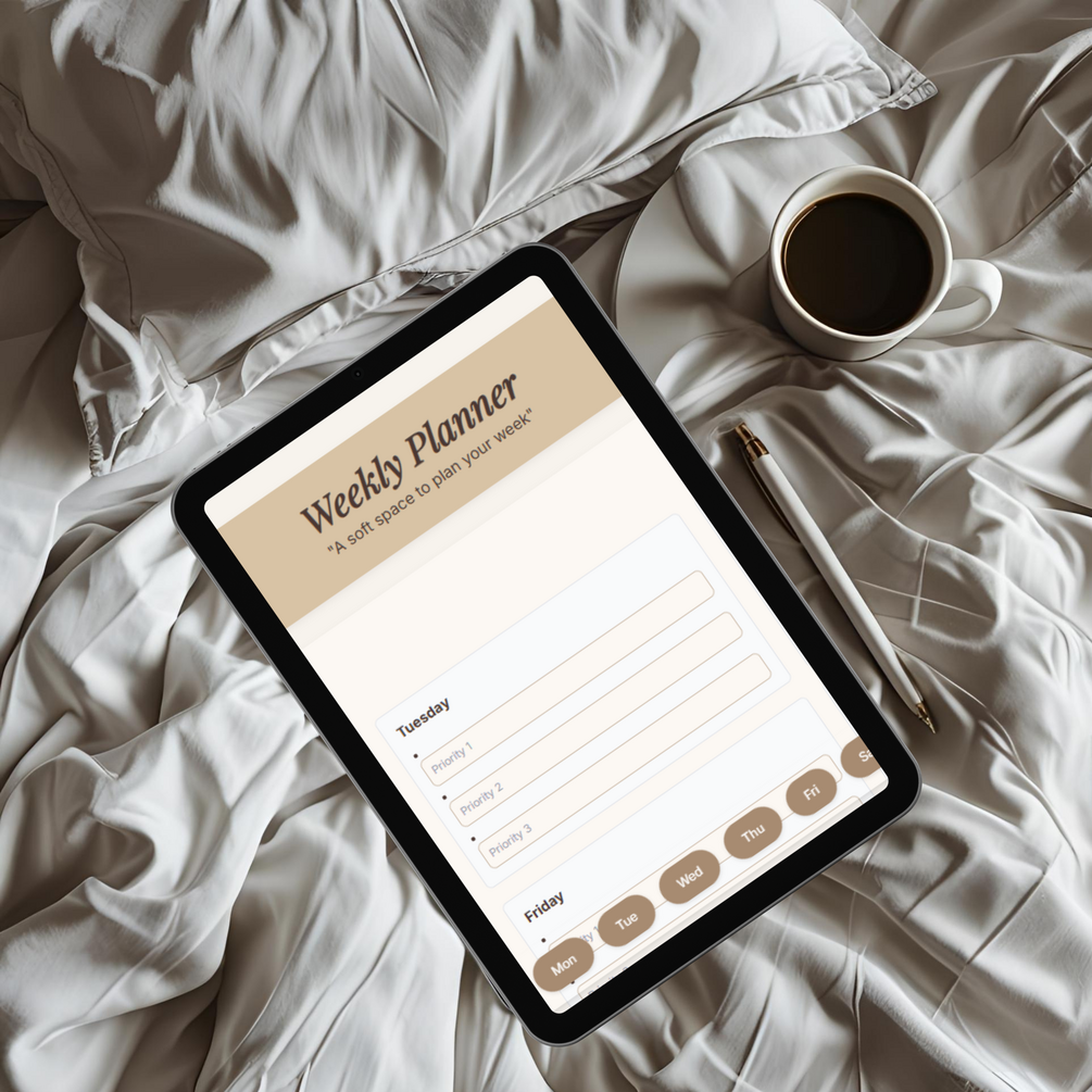 Weekly Productivity Planner | Minimalist Digital Download (EN & ES)