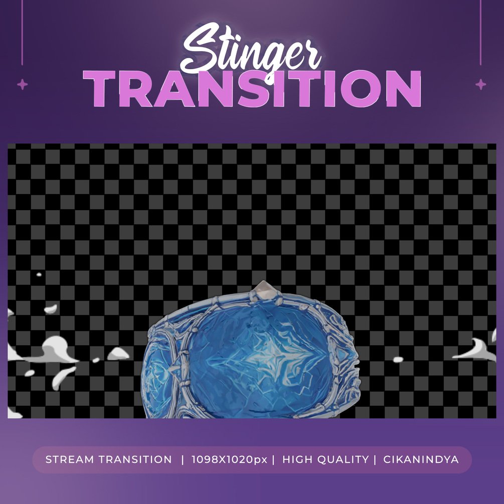 Animated Stinger Transition | Frosty Blue Crystal Ring Effect for Magical Streams | Stream ...