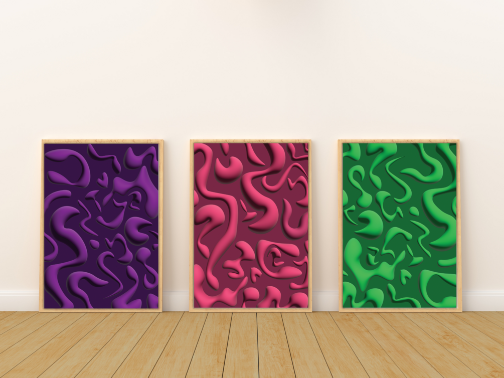 Colorful Abstract Art Posters - Bedroom, Dorm room, Office, Studio ...