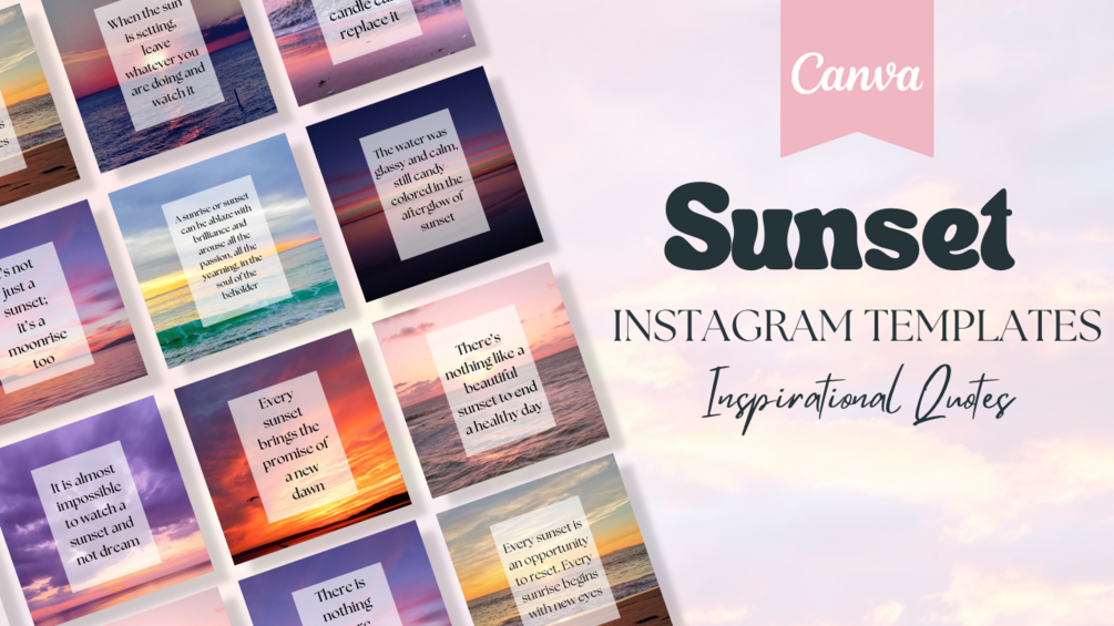FREE Animated Instagram Template, Sunset Instagram Template, Canva ...