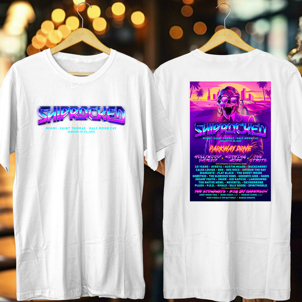SHIPROCKED FESTIVAL 2025. SHIPROCKED FESTIVAL. UNISEX WHITE TEE DV01