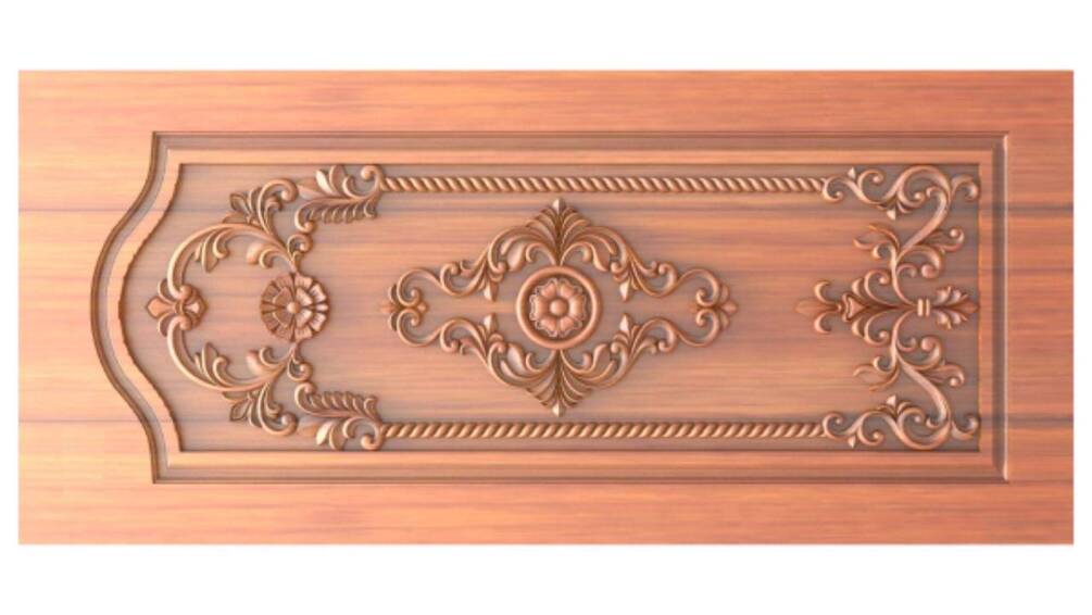 Ornate Floral CNC Carving Design Created with ArtCAM
