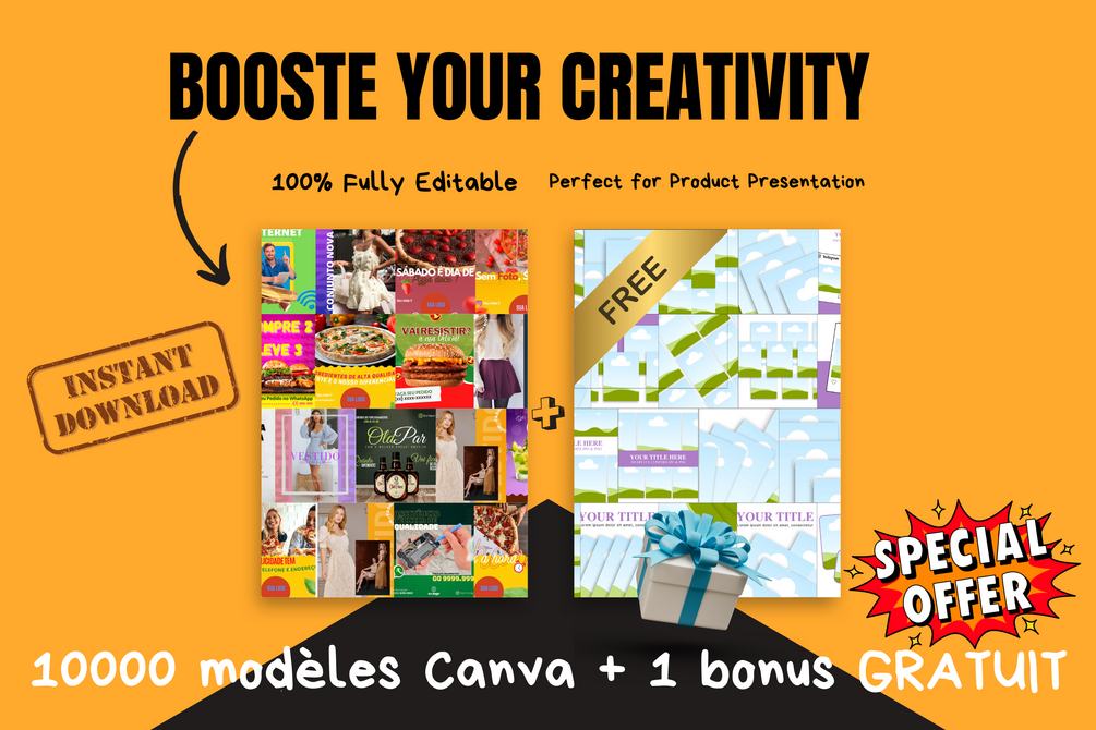 Ensemble de modèles Canva ULTIMATE 10,000+