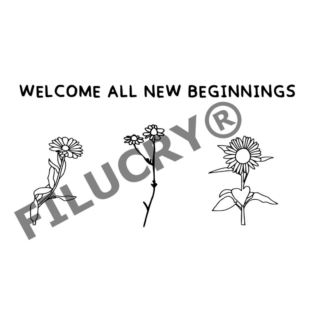 Welcome all new beginnings SVG, PNG, JPG, PDF