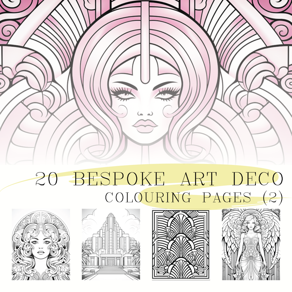 20 Art Deco Downloadable Coloring Pages 2