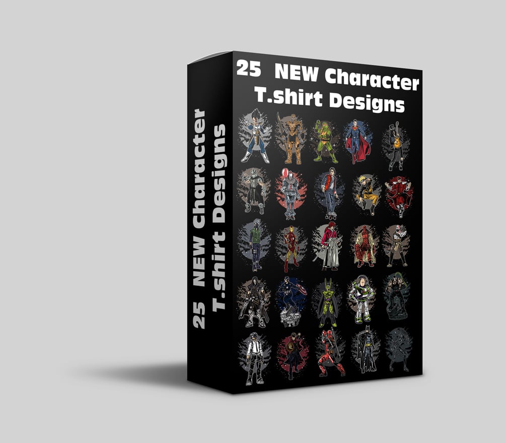 25 NEW Character T.shirt Designs