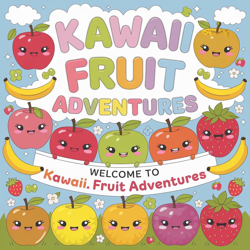 Kawaii Fruit 24 colorful book