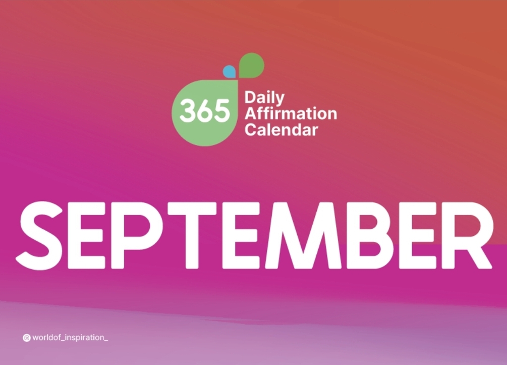 Daily Affirmation Calendar - Month of September