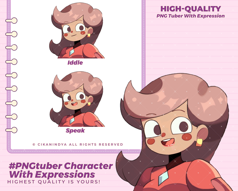 PNG Tuber | Dynamic PNG Tuber Character Girl for Bring Your Streams to ...