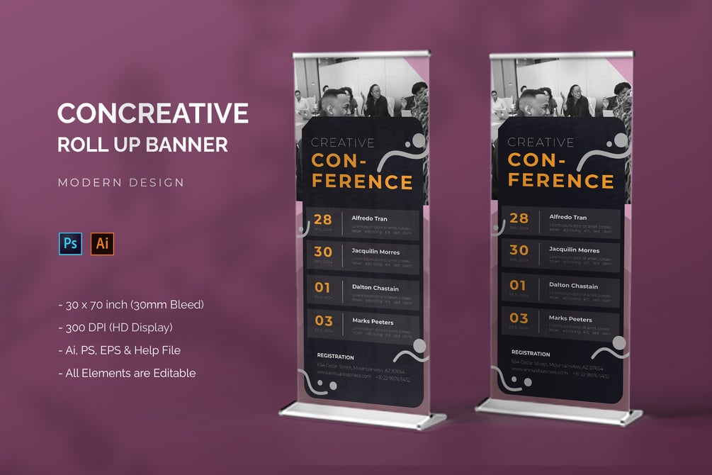 Concreative - Roll Up Banner