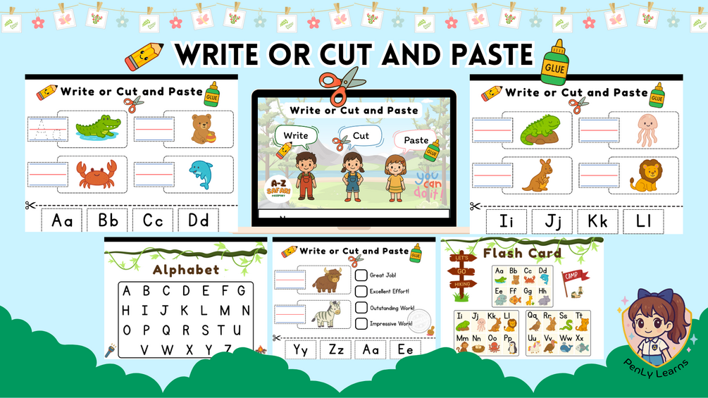 Alphabet Write, Cut, and Paste Activity | A-Z Fine Motor Practice