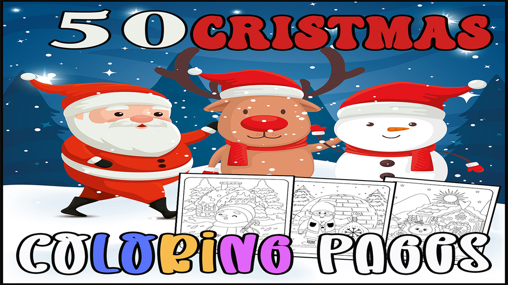 Christmas Coloring Book for Kids: Xmas Holiday Designs to Color for ...
