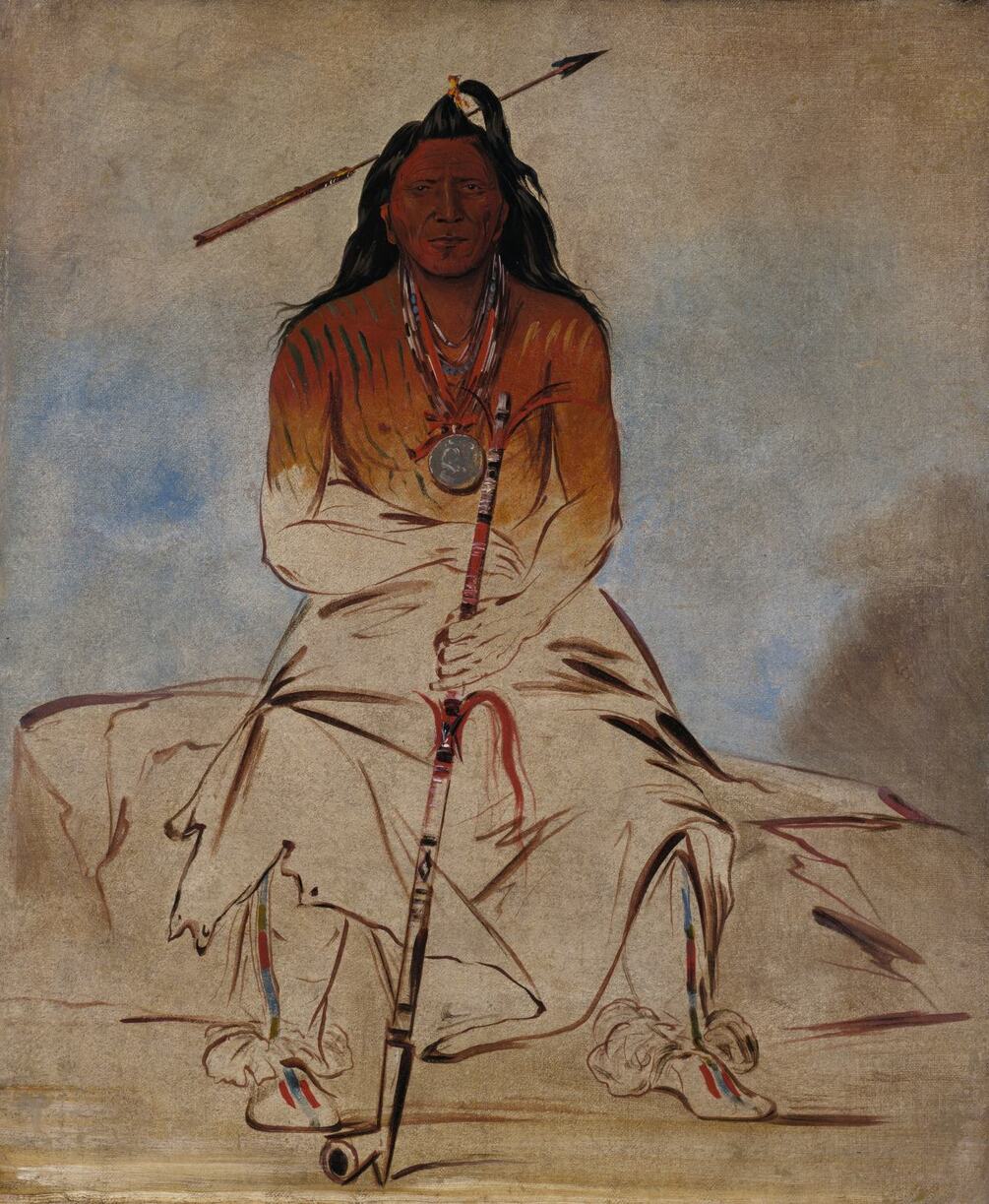 Ah-shaw-wah-rooks-te, Medicine Horse, a Grand Pawnee Brave by George Catlin