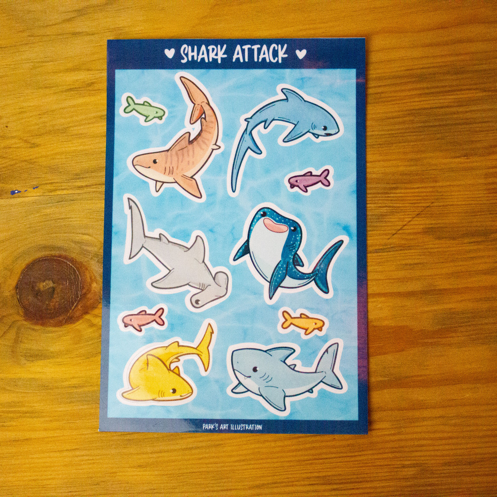 Shark Sticker Sheet