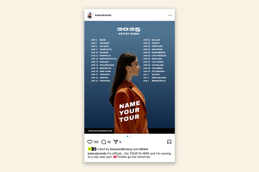 Tour / Upcoming Dates (No. 1) - Flyer