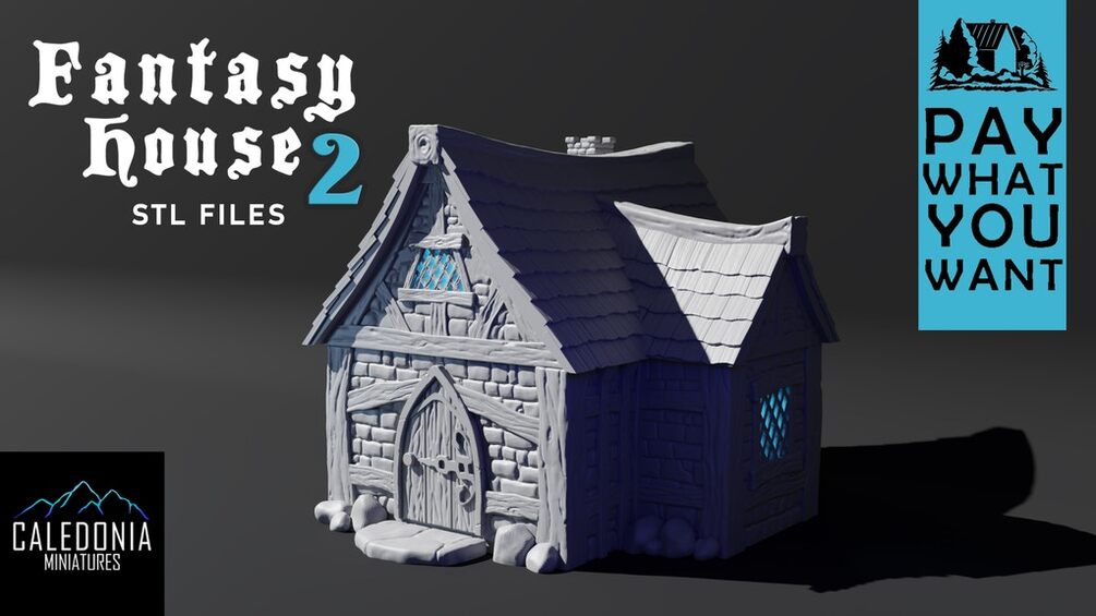 Fantasy House 2 - 3D Printable Files - Personal Use